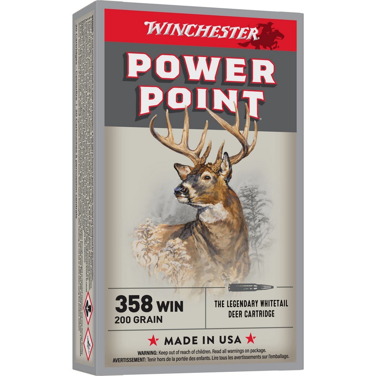 Winchester 358 Win 200 Gr Power Point 20 Rd | Mack's Prairie Wings